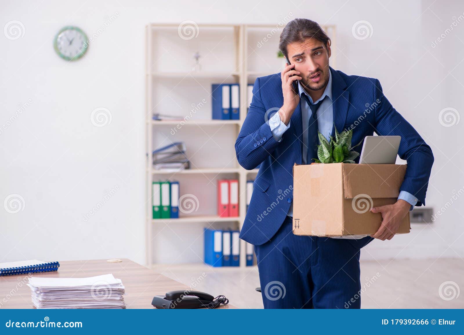 Young Man Being Fired from His Work Stock Photo - Image of dismissing ...