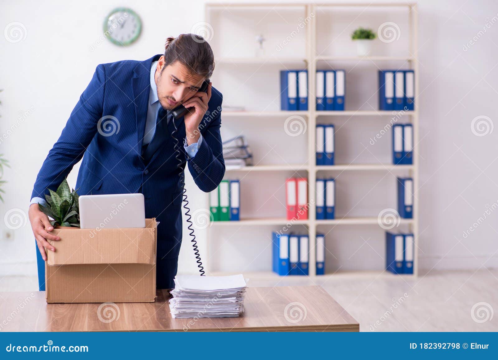 Young Man Being Fired from His Work Stock Photo - Image of dismissing ...