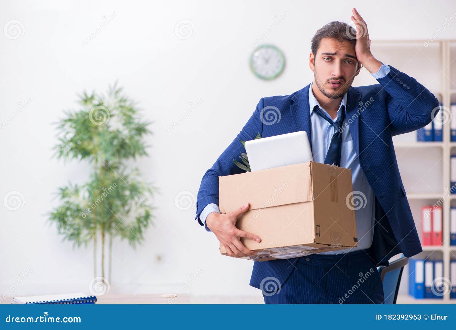 Young Man Being Fired from His Work Stock Image - Image of auditor ...