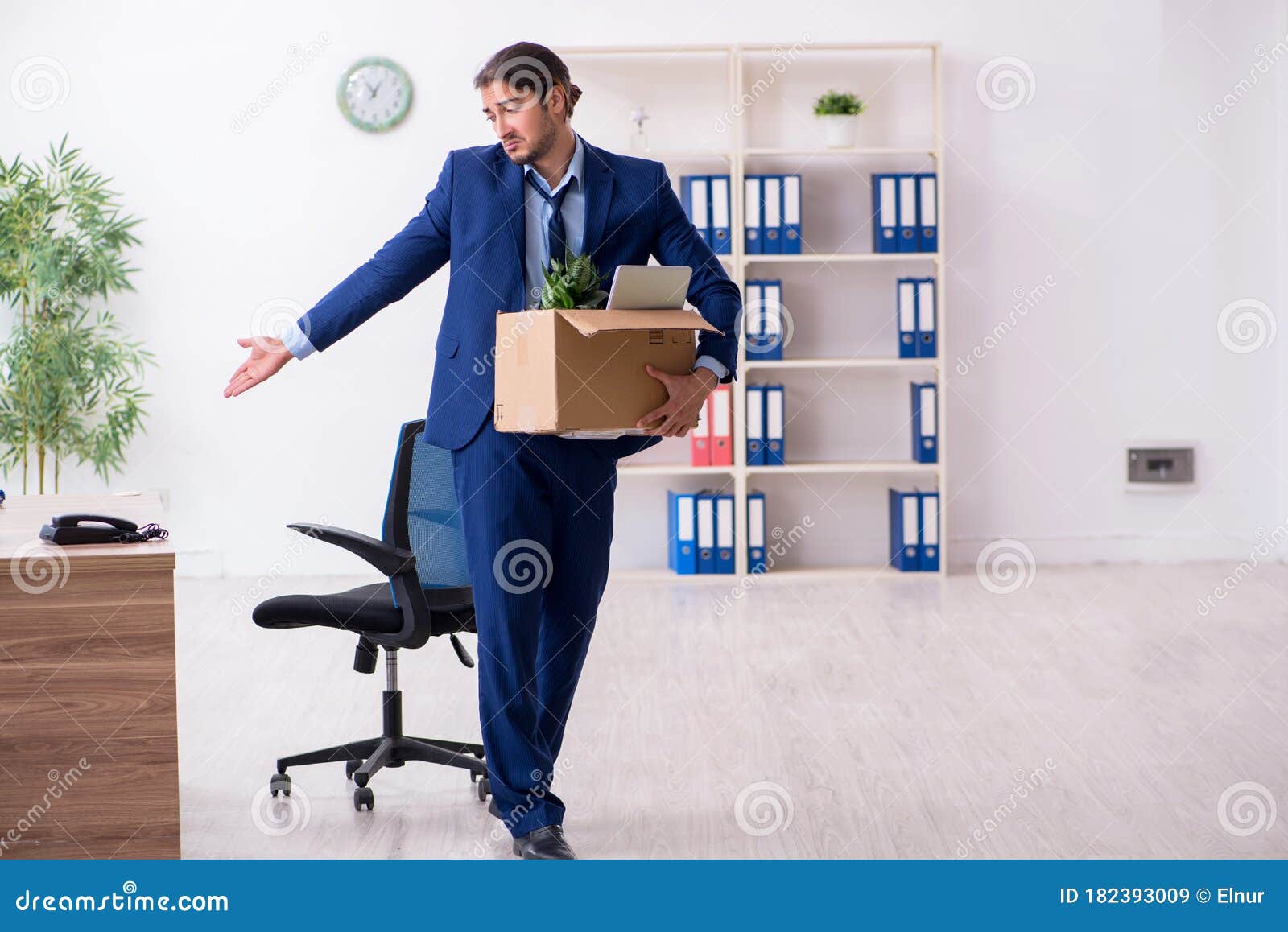 Young Man Being Fired from His Work Stock Image - Image of lawyer ...