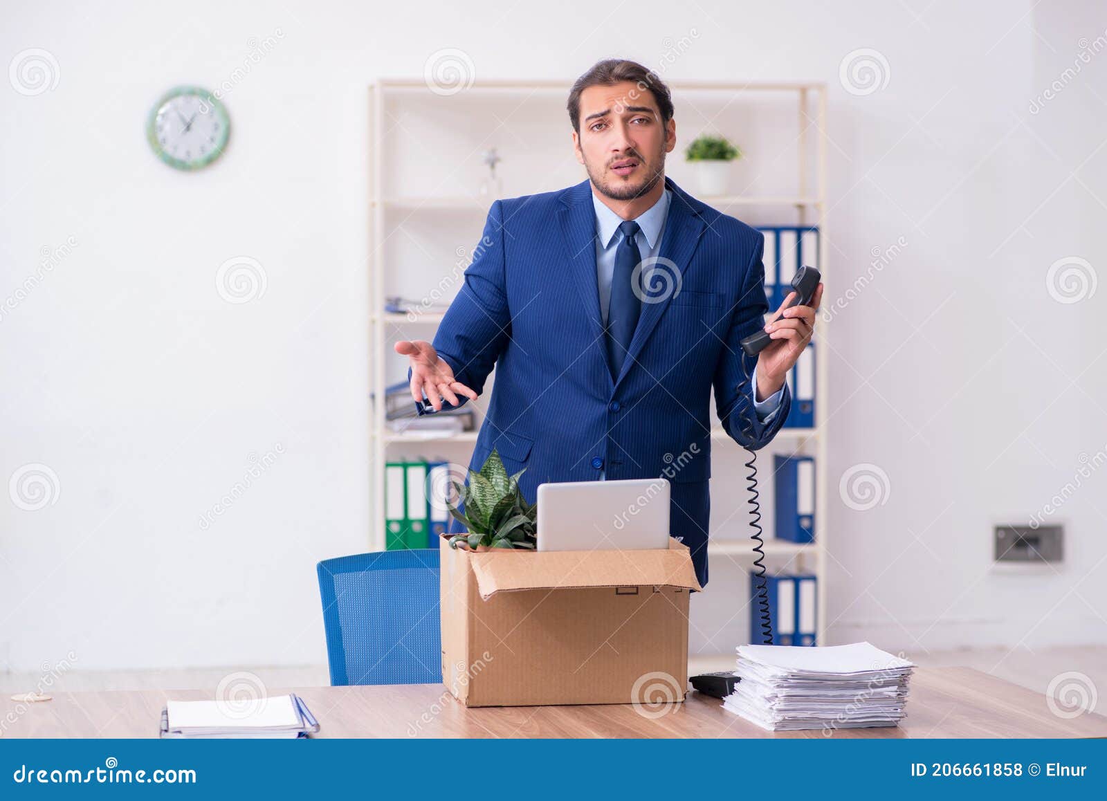 Young Man Being Fired from His Work Stock Photo - Image of promotion ...