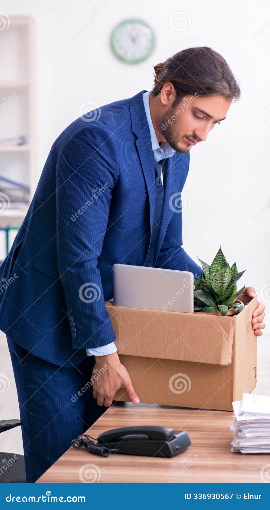 Young Man Being Fired from His Work Stock Image - Image of employee ...