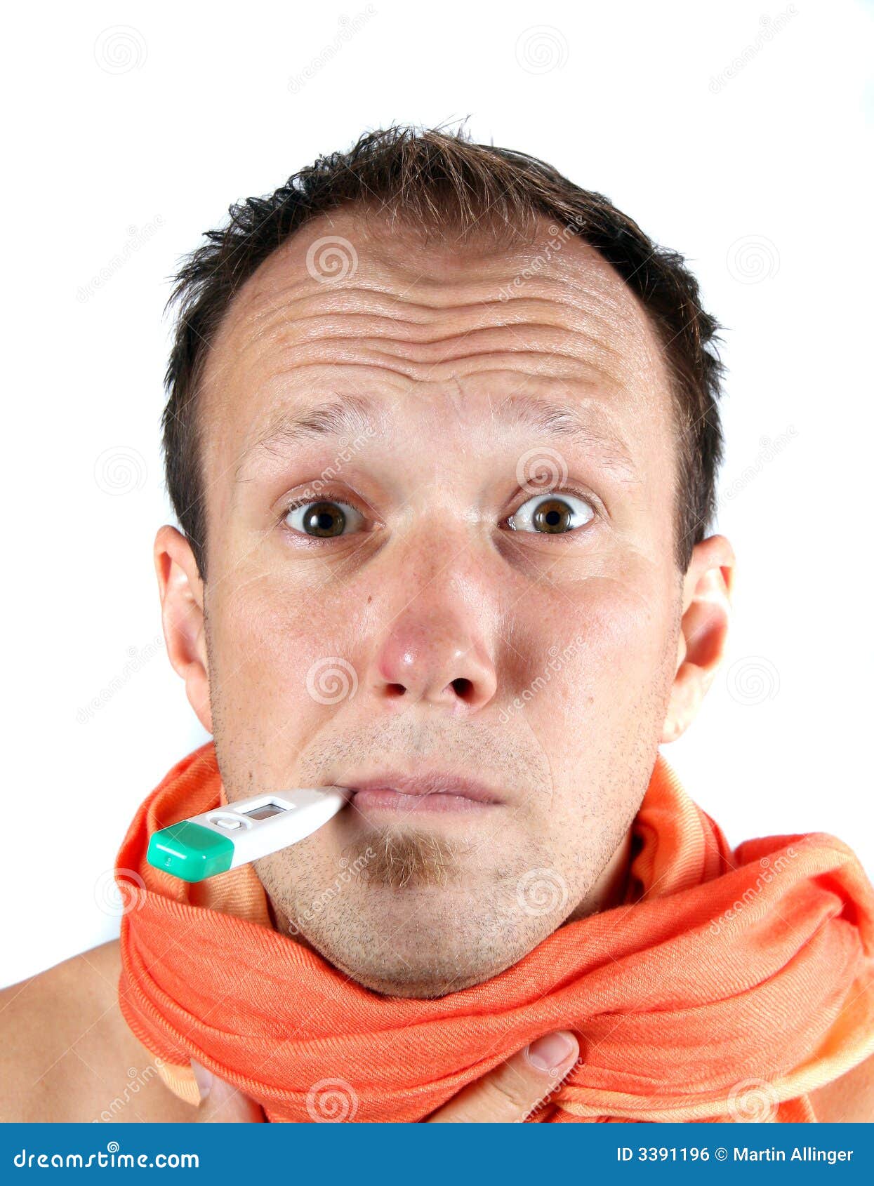 Young Man Being Ill stock photo. Image of lying, caucasian - 3391196