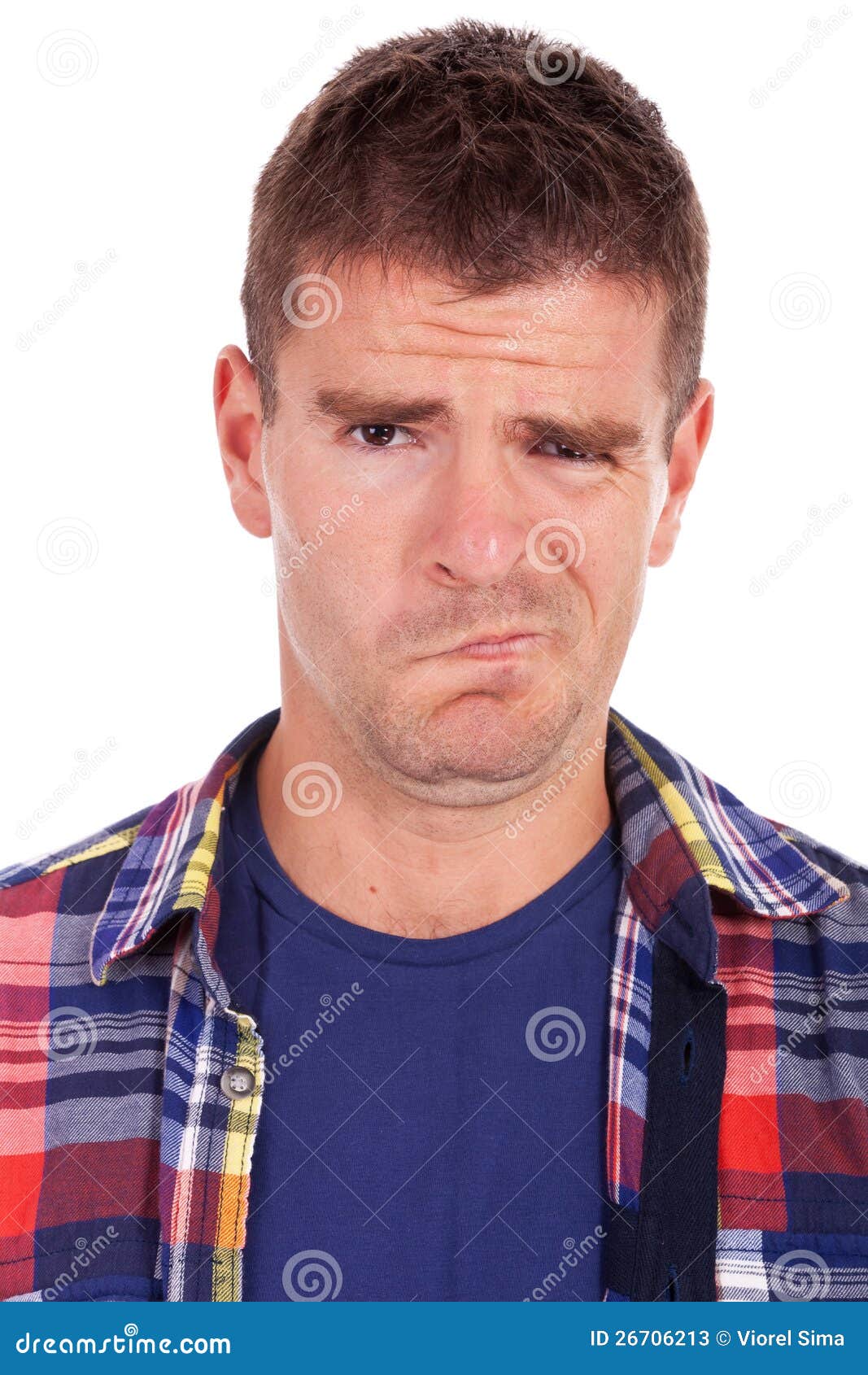 Young man being suspicious stock image. Image of attractive - 26706213