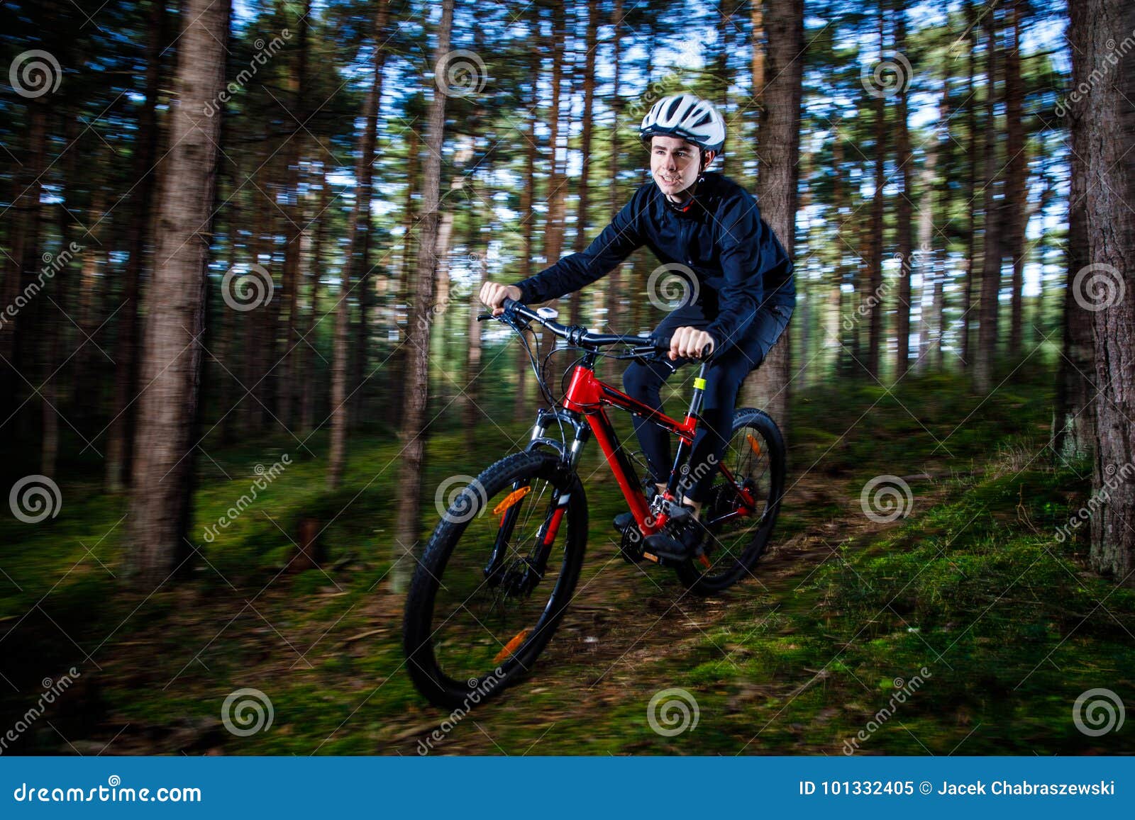 Young man biking stock image. Image of adult, park, bicyclist - 101332405