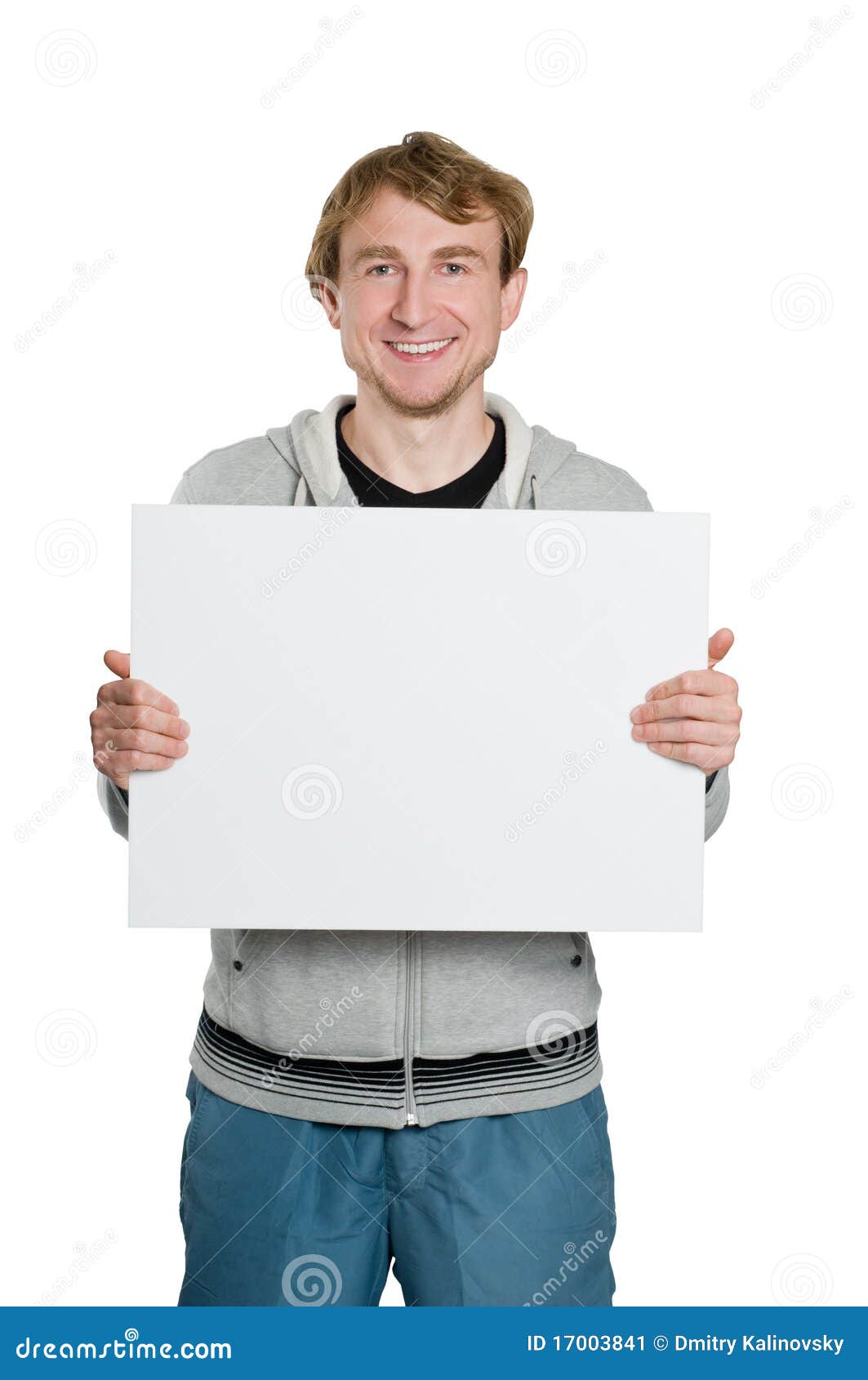 Young Man with Billboard in Hands Stock Image - Image of beautiful ... Young Man with Billboard in Hands Stock Image - Image of beautiful ...