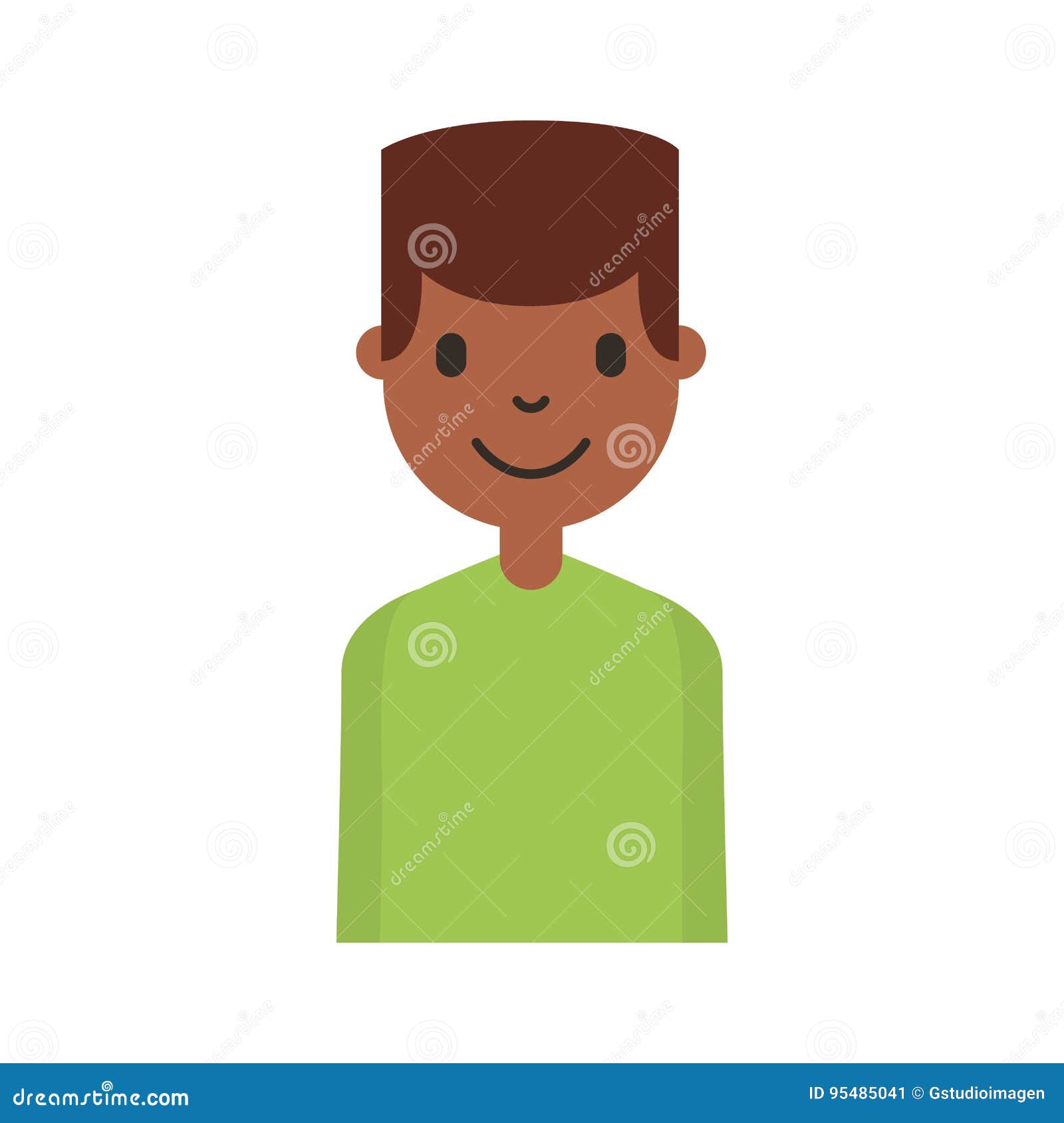 Young man black character stock vector. Illustration of black - 95485041