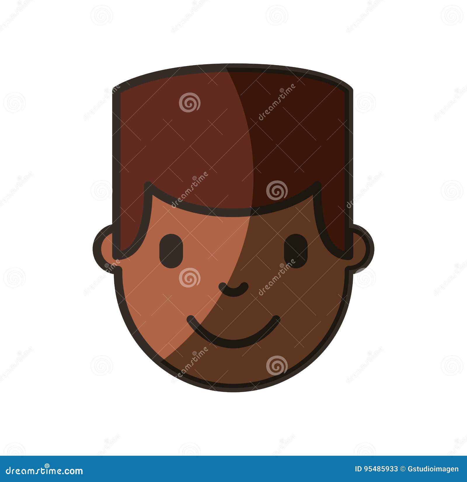 Young man black character stock vector. Illustration of trendy - 95485933