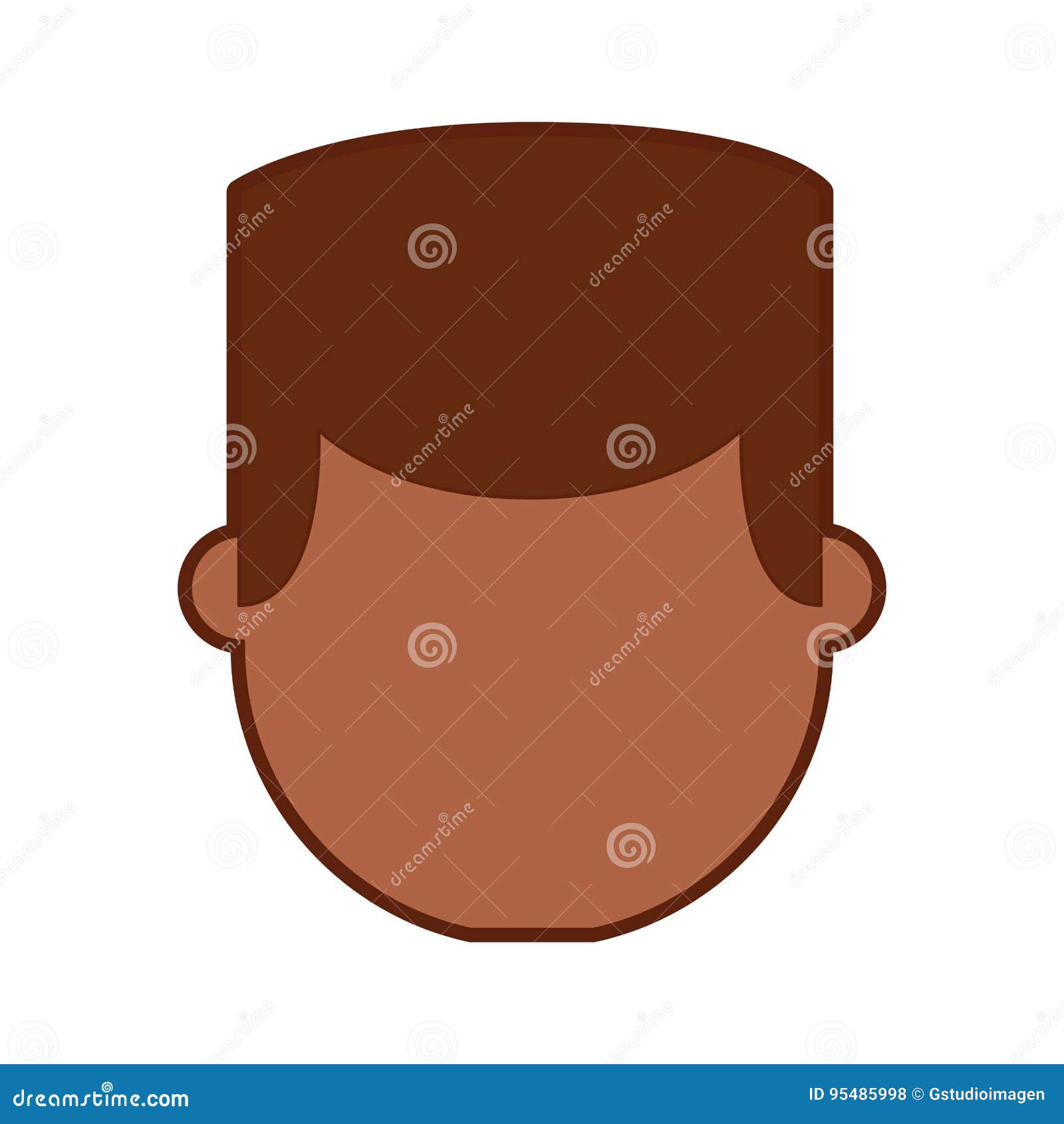 Young man black character stock vector. Illustration of cartoon - 95485998