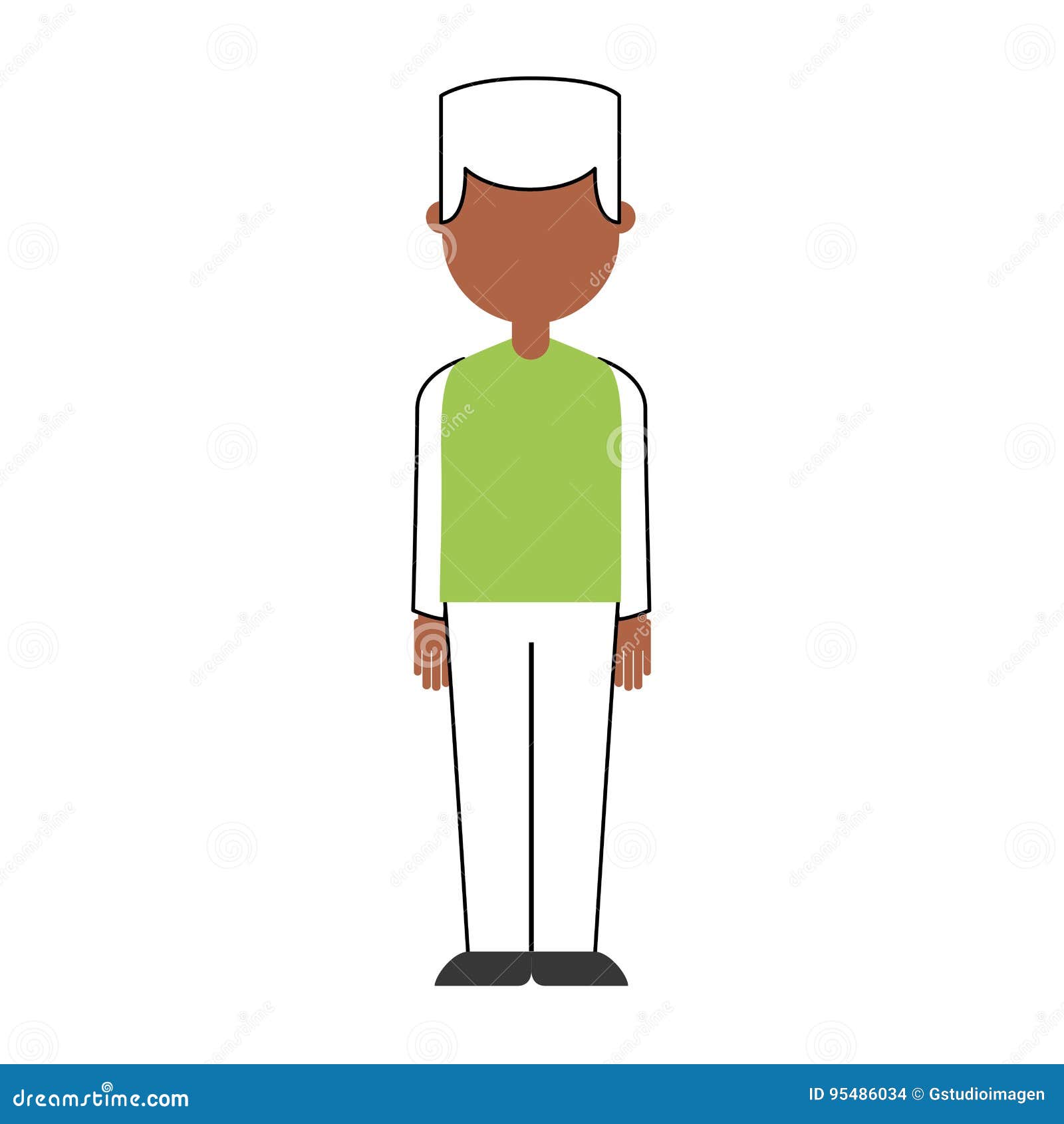 Young man black character stock vector. Illustration of character ...