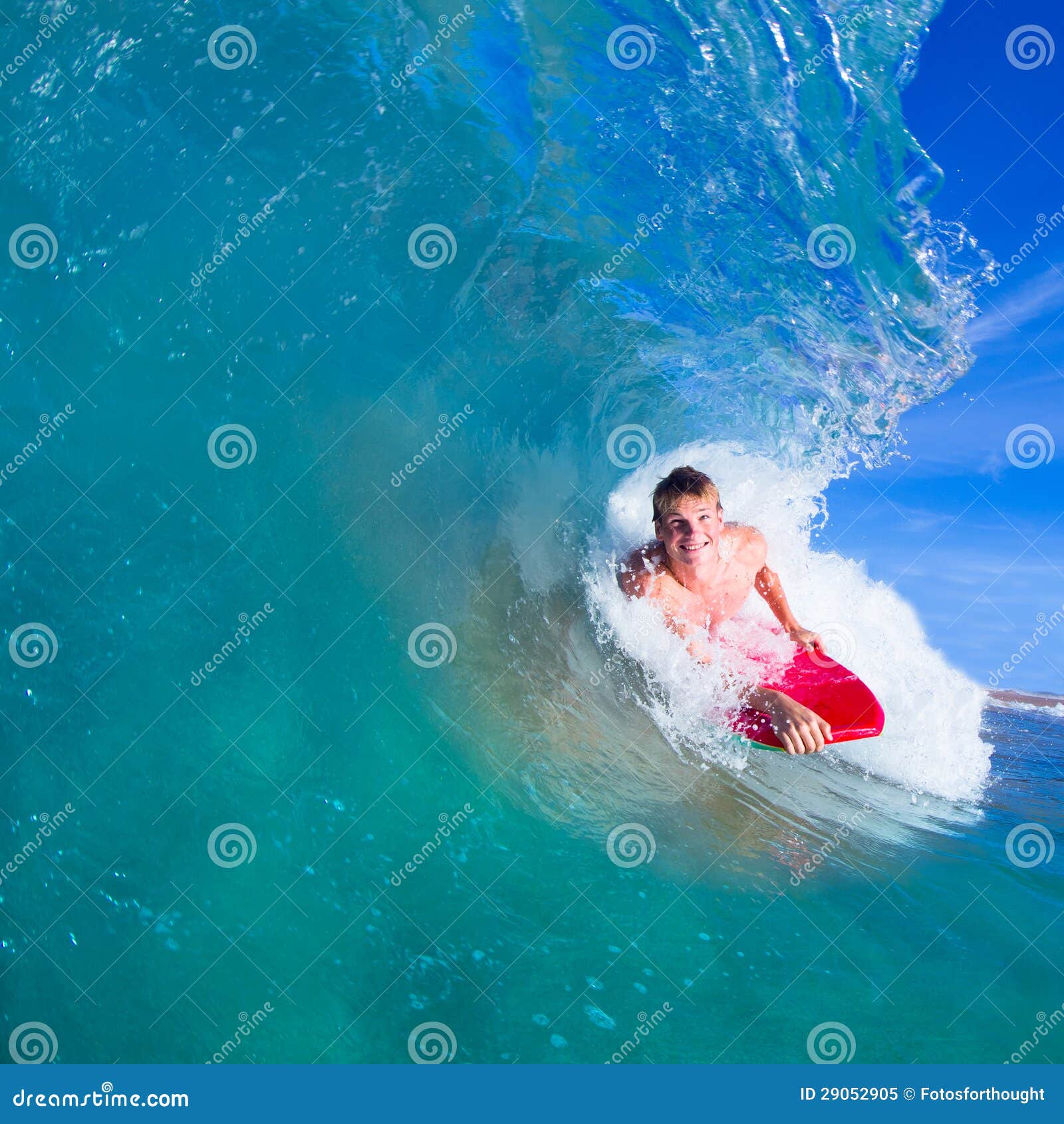 Young man body boarding stock image. Image of clear, boogie - 29052905