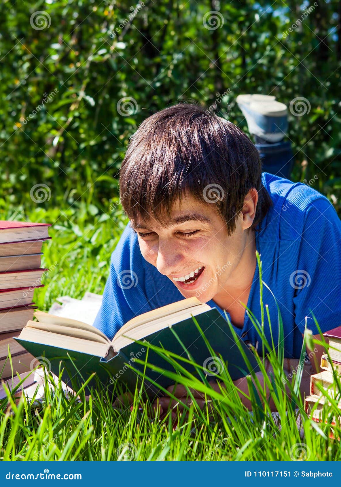 Young Man with a Books stock image. Image of face, education - 110117151