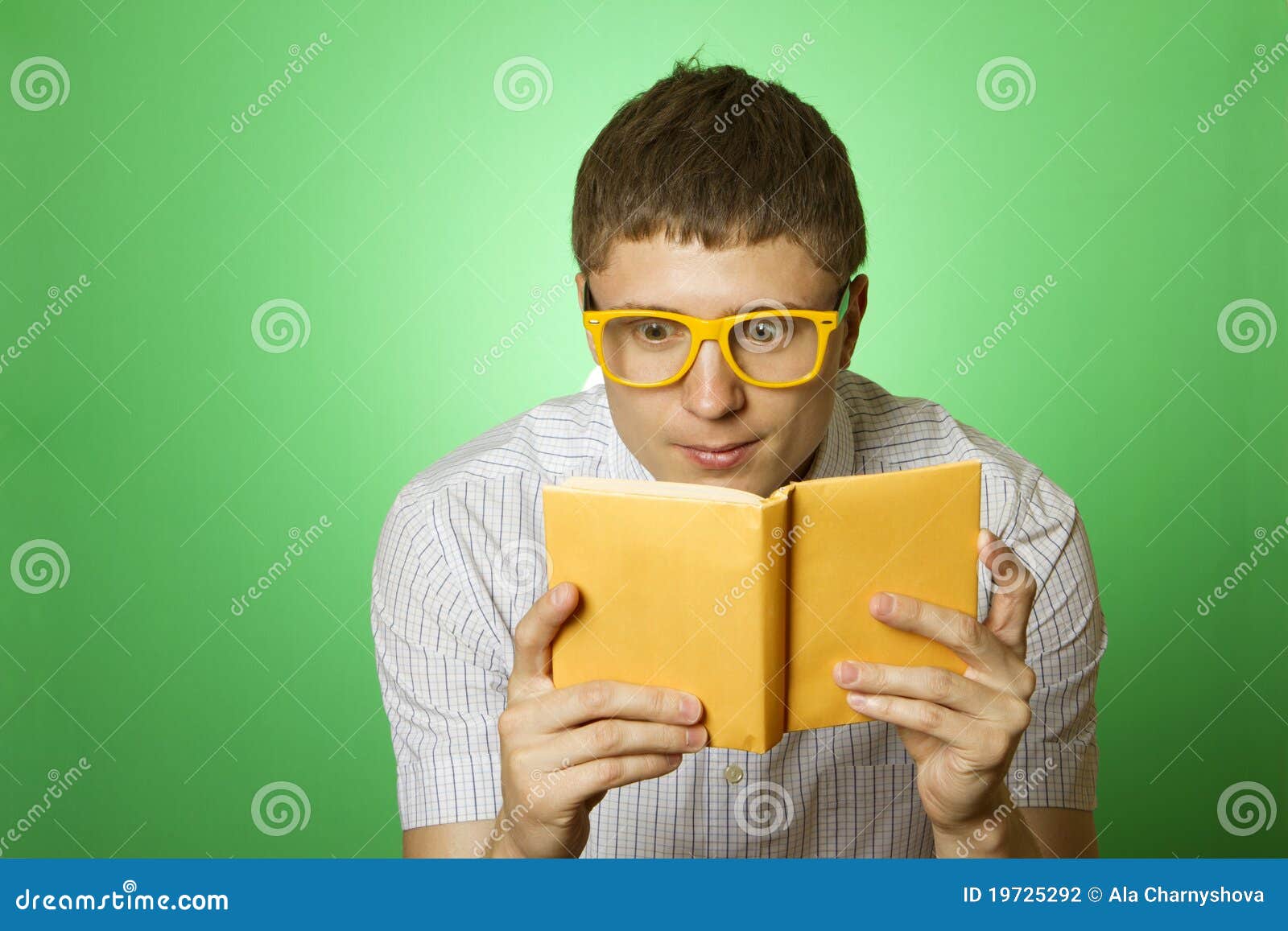 Young man bookworm reading stock photo. Image of person - 19725292