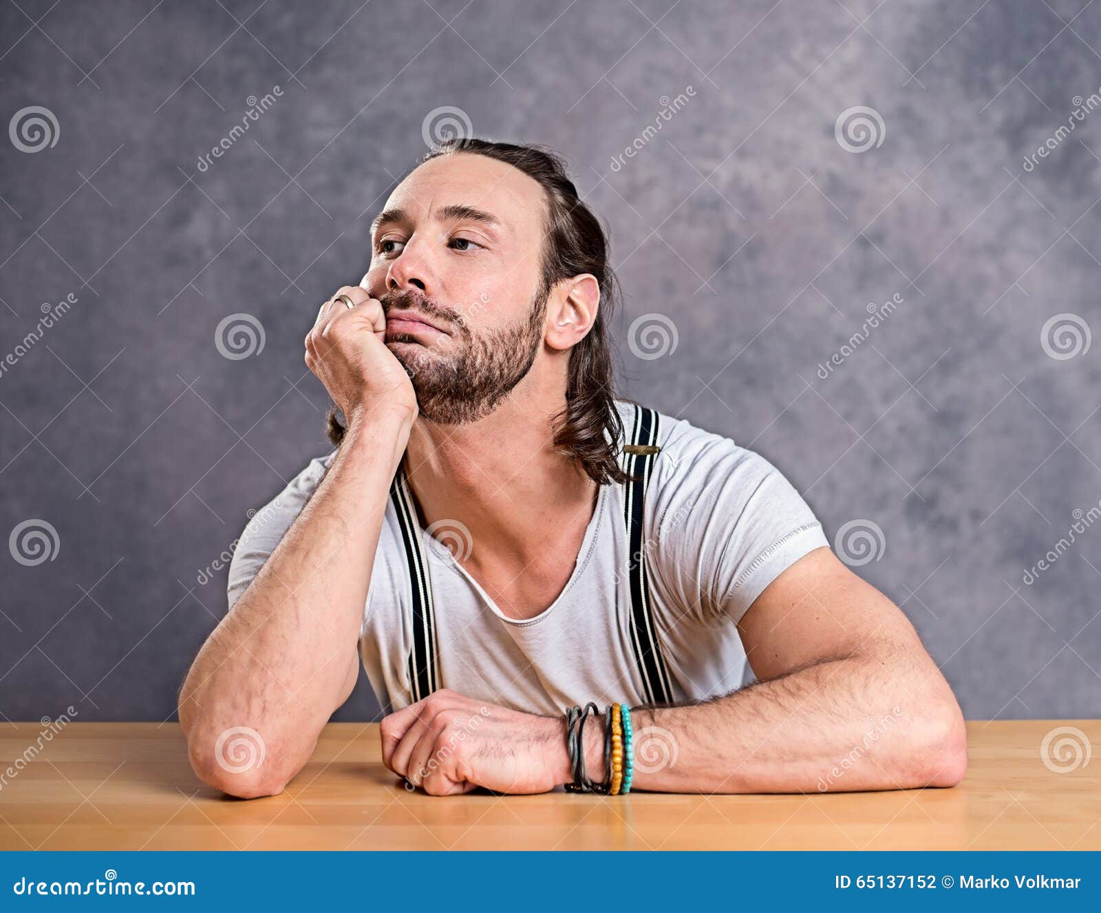 Young man is bored stock photo. Image of handsome, portrait - 65137152