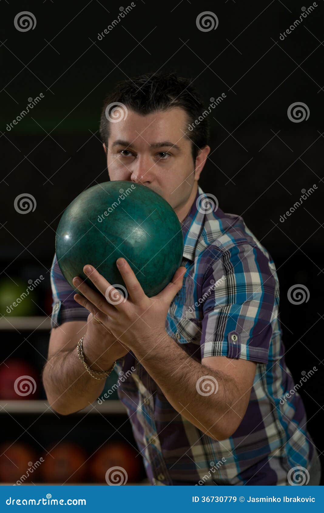 Young Man Bowling stock image. Image of happiness, throwing - 36730779