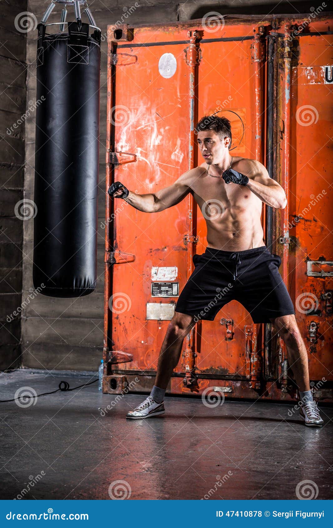 Young man boxing workout stock photo. Image of beauty - 47410878