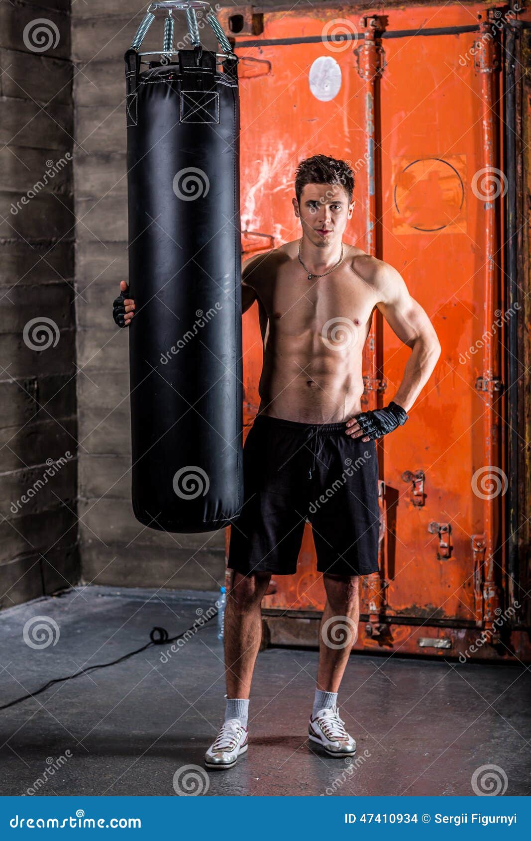 Young man boxing workout stock photo. Image of male, exercise - 47410934