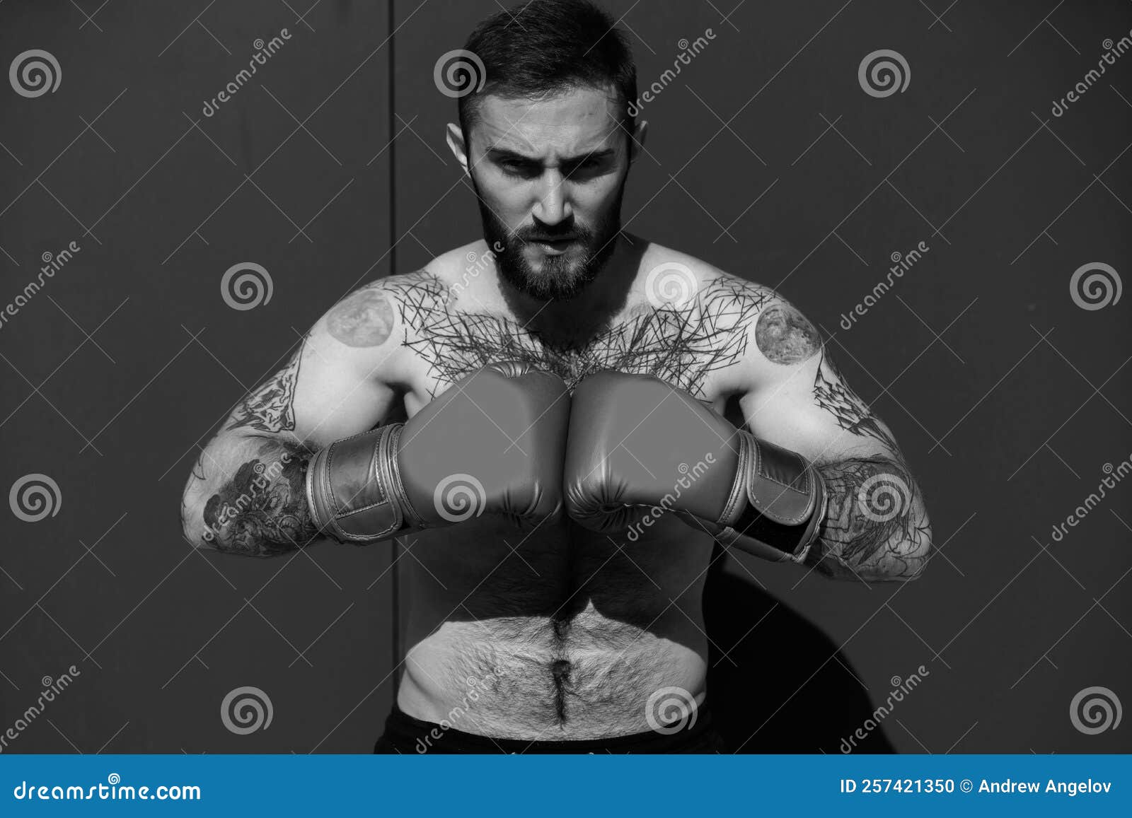 Young Man Boxing Workout in an Old Building Stock Photo - Image of ...
