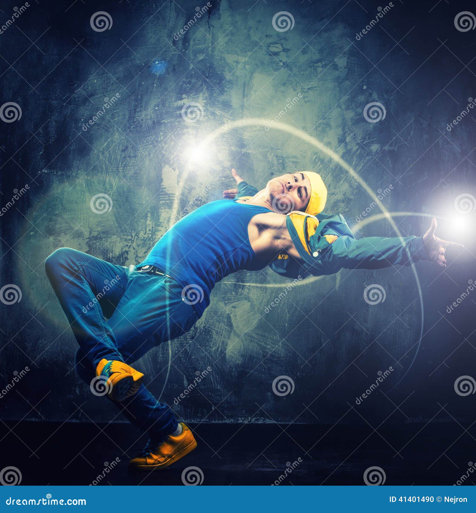 Young man break-dancer stock photo. Image of breakdance - 41401490