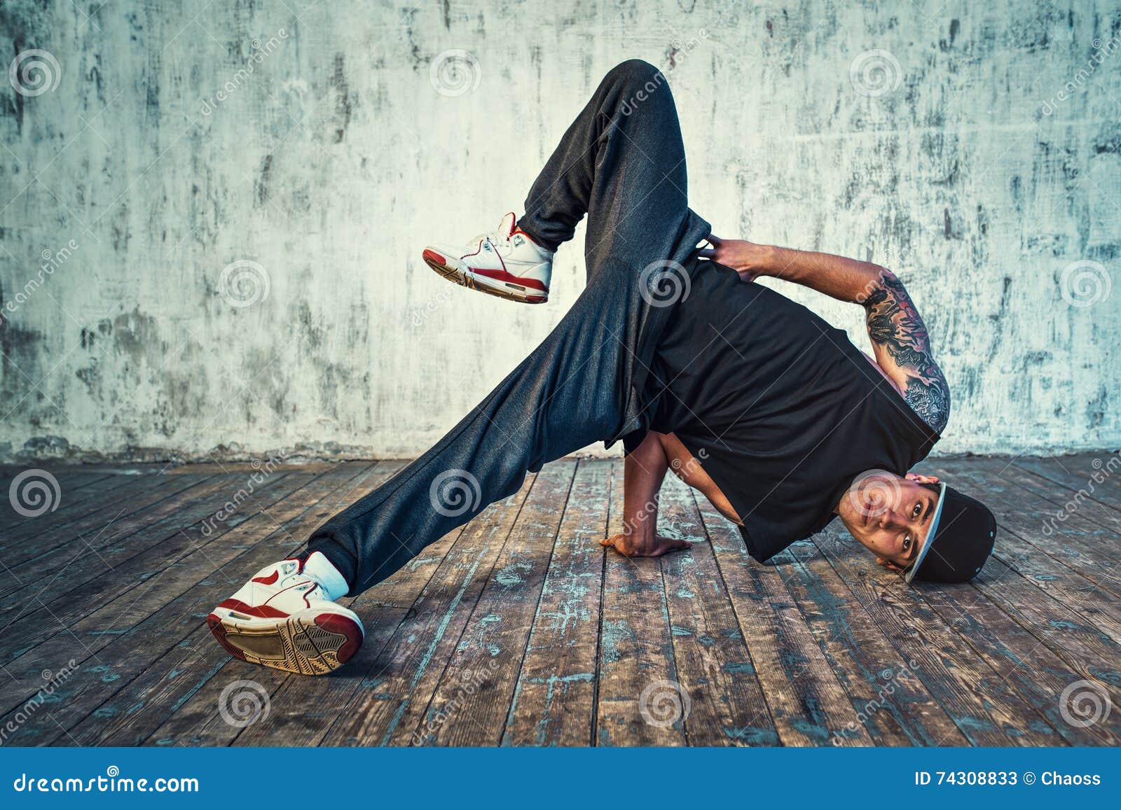 Young man break dancing stock image. Image of urban, action - 74308833