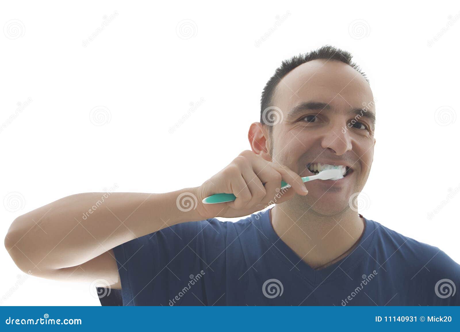 Young Man Brushing His Teeth Stock Image - Image of smile, modern: 11140931