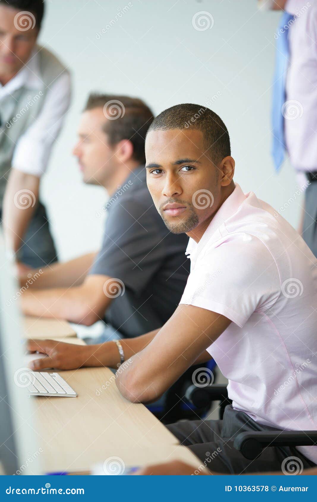 Young Man in a Business Training Course Stock Photo - Image of team ...