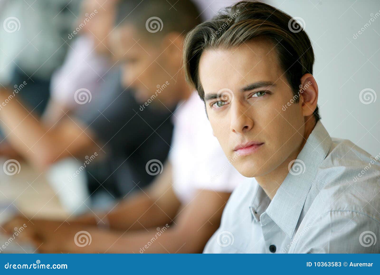 Young Man in a Business Training Course Stock Image - Image of school ...
