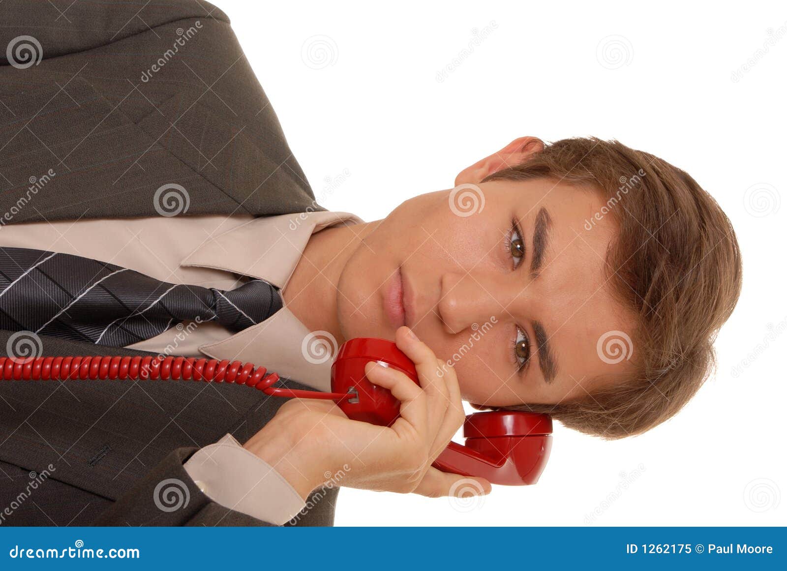 Young Man on Call 17 stock image. Image of listening, suit - 1262175