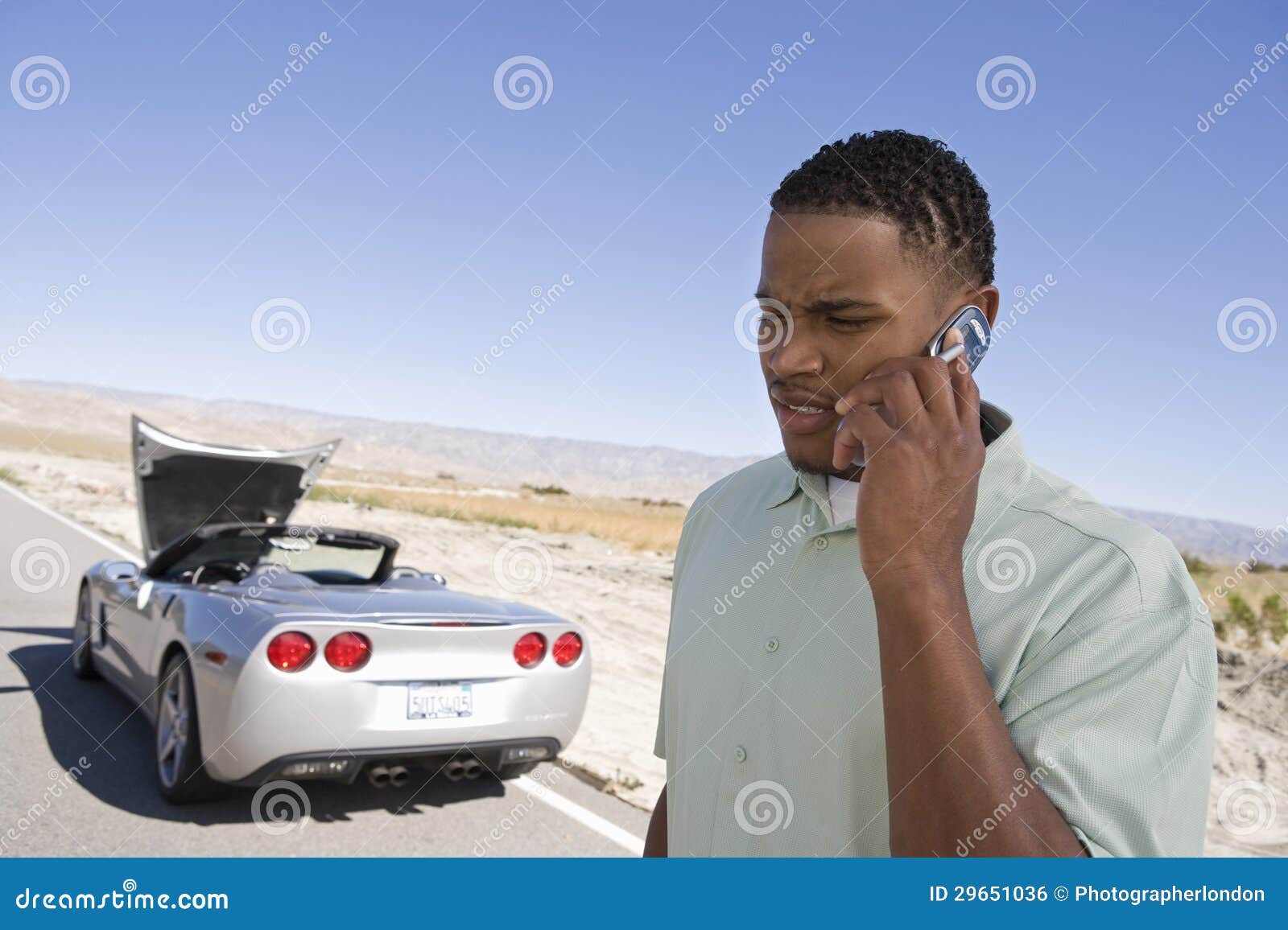 Young Man Calling for Help stock photo. Image of african - 29651036