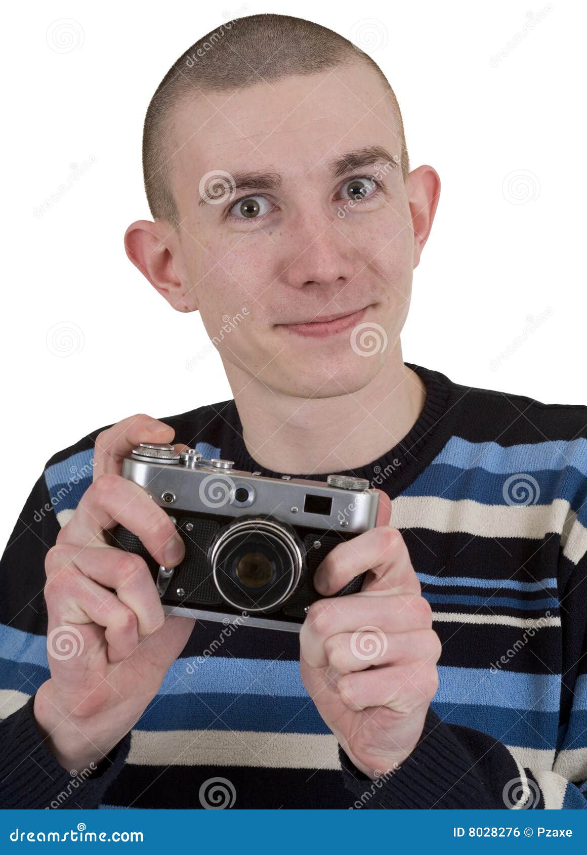 Young man with camera stock photo. Image of hold, photographer - 8028276