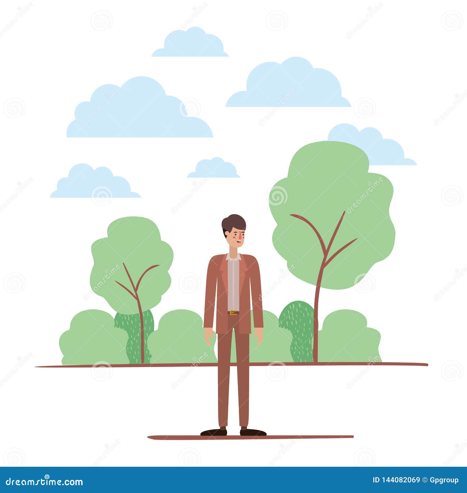 Young Man on the Camp Avatar Character Stock Vector - Illustration of ...