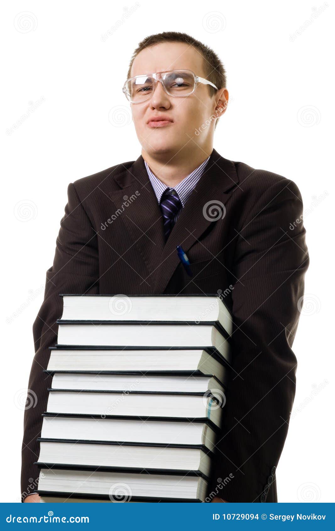 Young Man Carry Pile of Books Stock Photo - Image of beat, expression ...