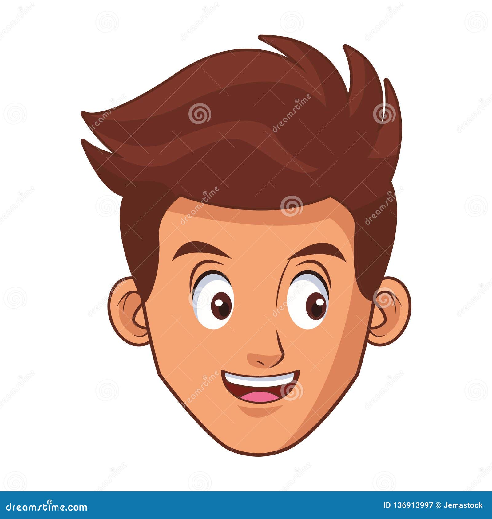 Young man cartoon stock vector. Illustration of cheerful - 136913997