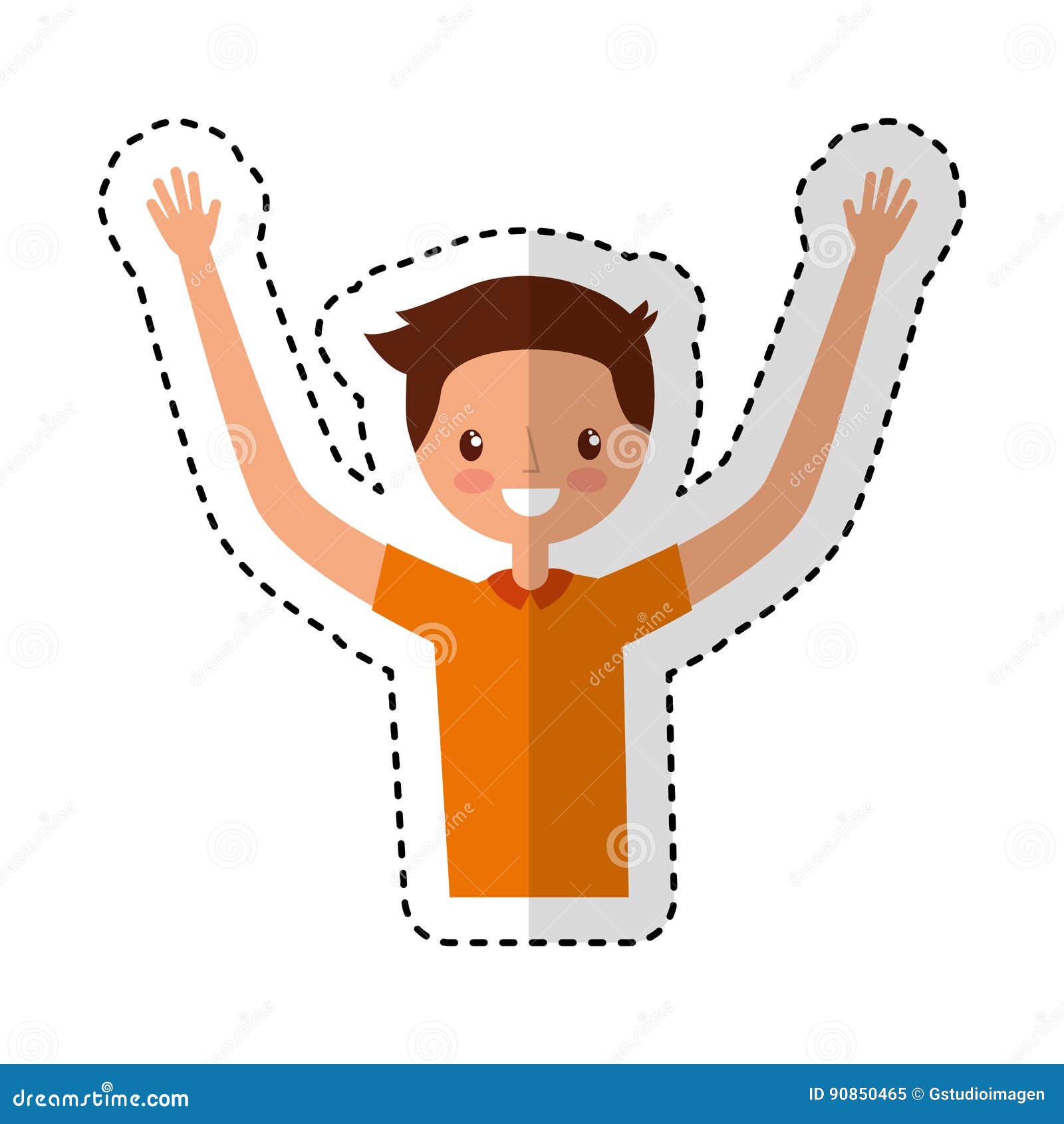 Young Man Celebrating Character Stock Vector - Illustration of ...