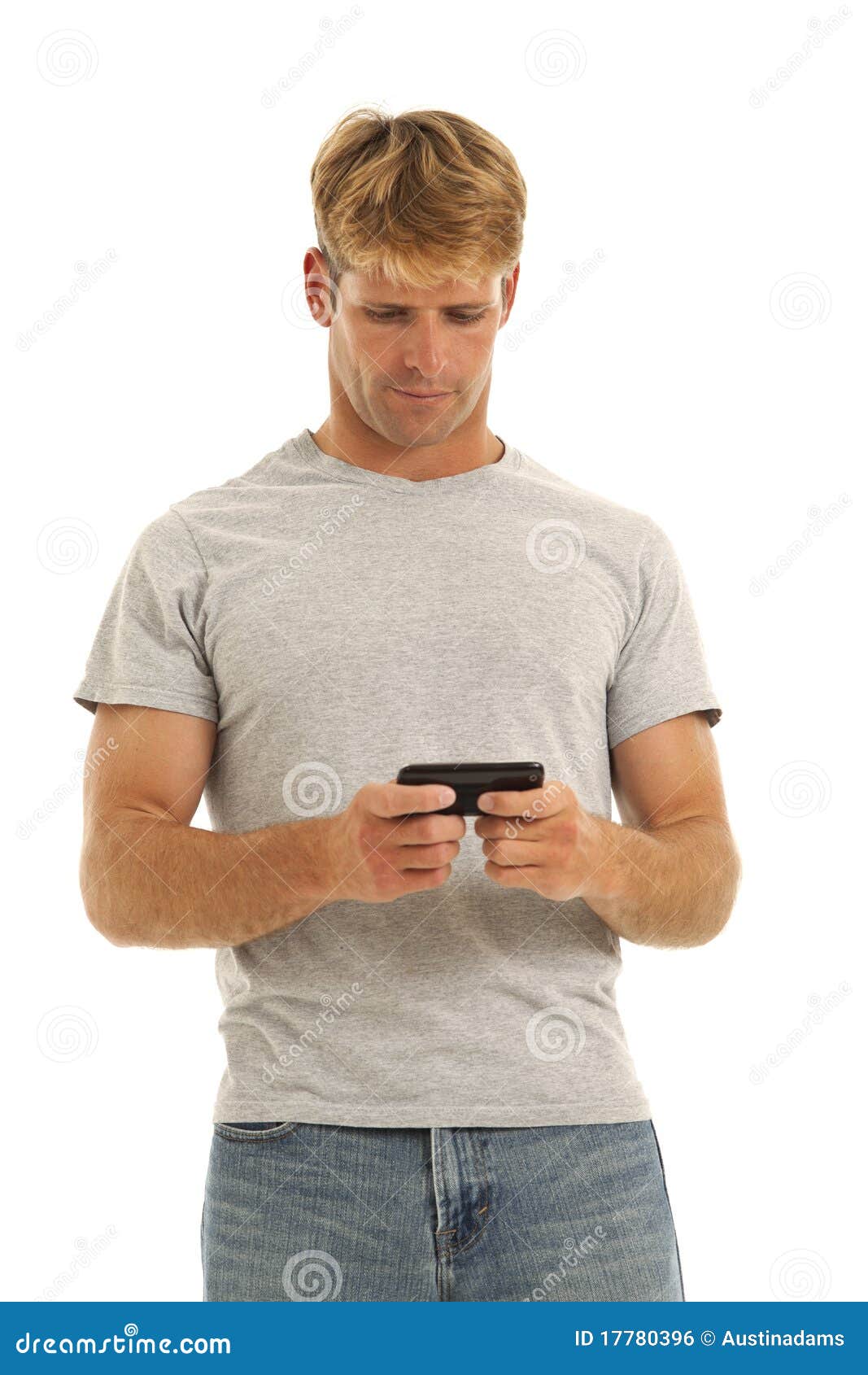 Young man on cell phone stock photo. Image of mobile - 17780396