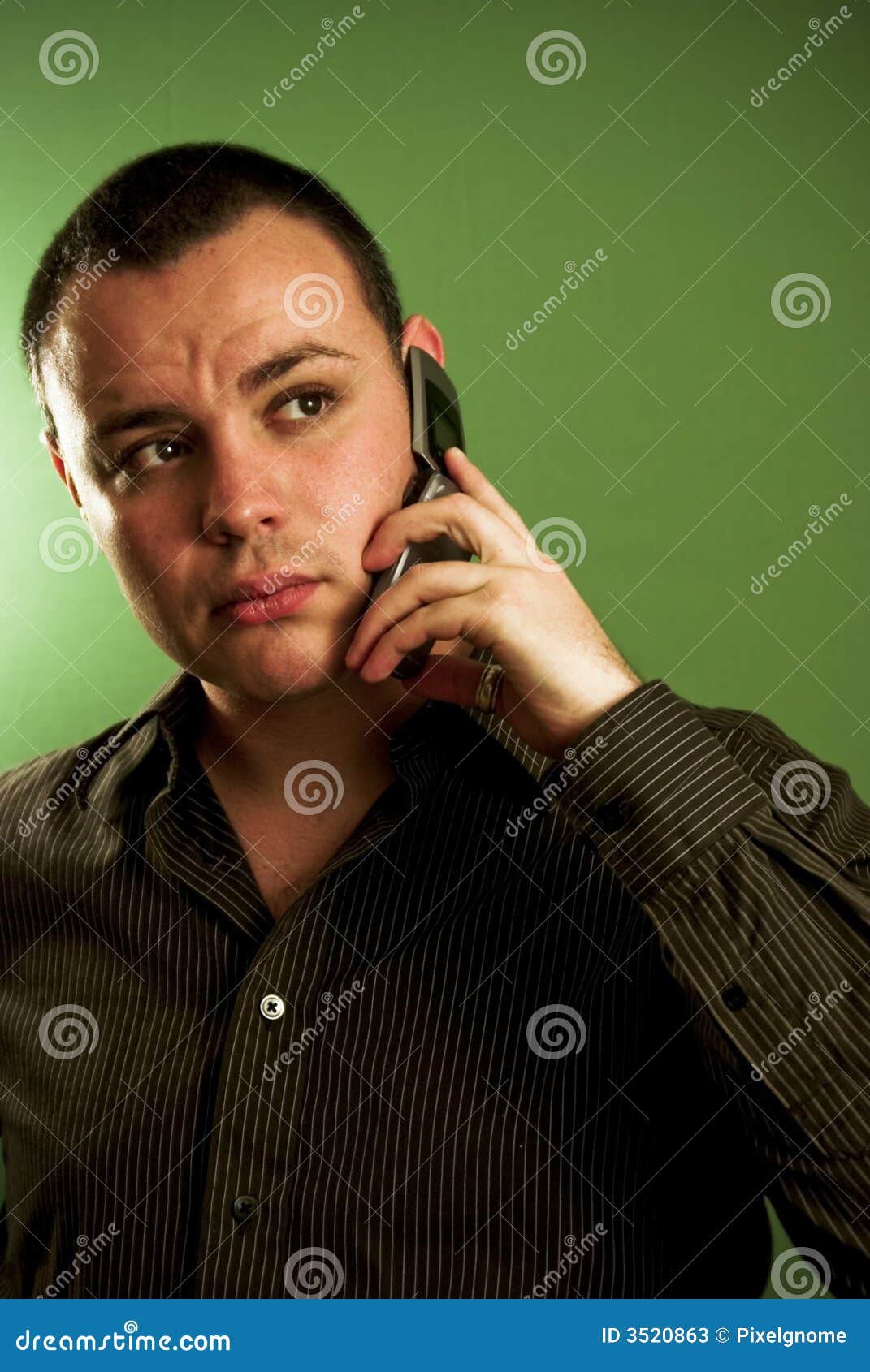 Young man on cell phone stock image. Image of electronics - 3520863