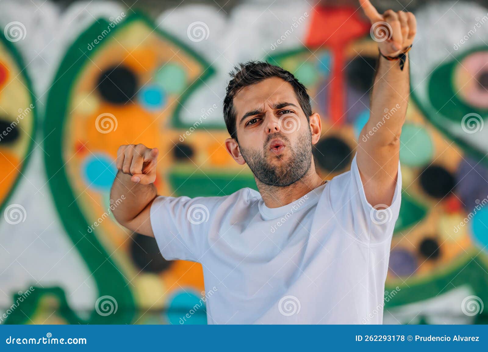 Young Man with Challenging Expression Stock Photo - Image of freelance ...