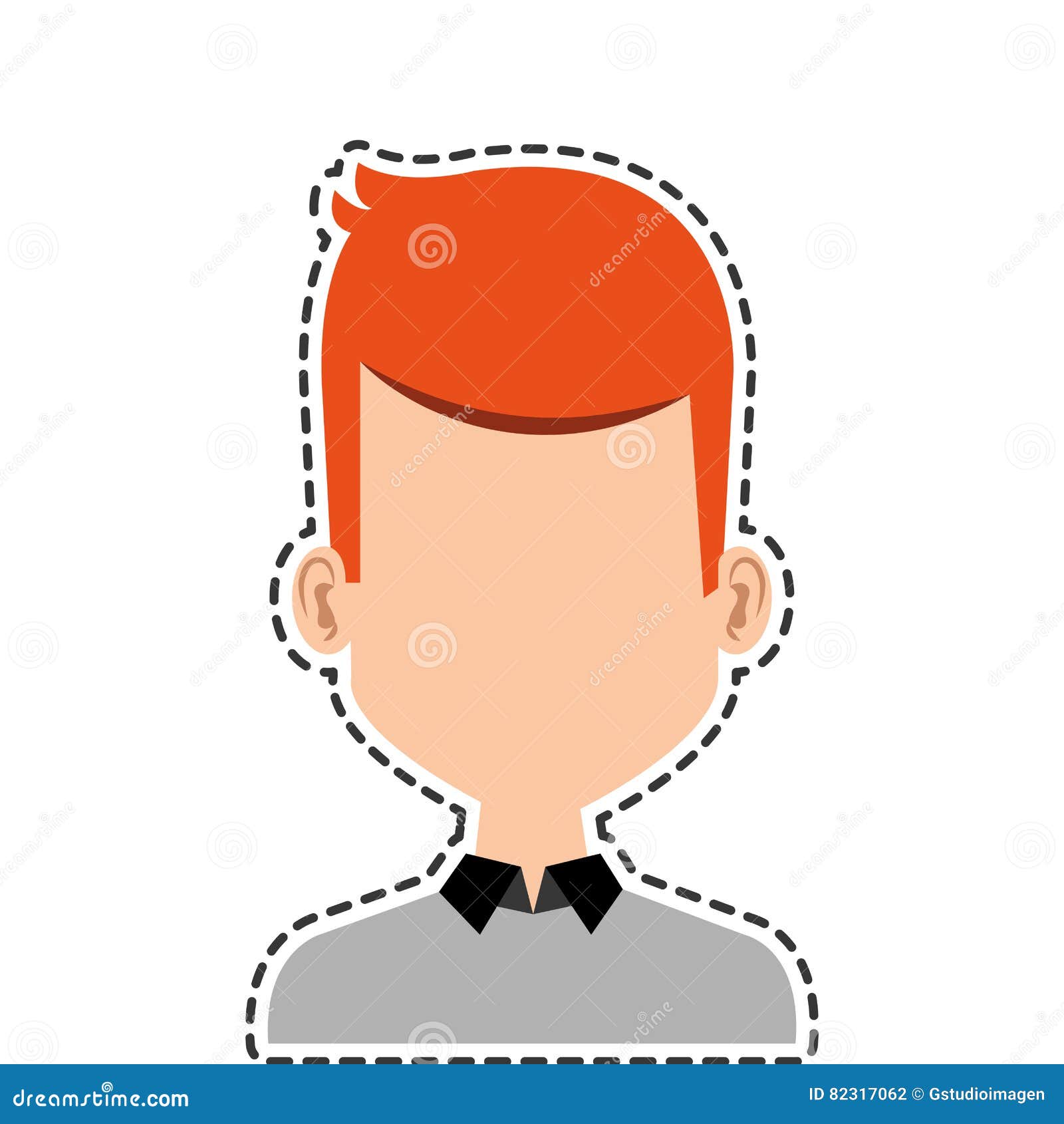 Young man character icon stock illustration. Illustration of person ...