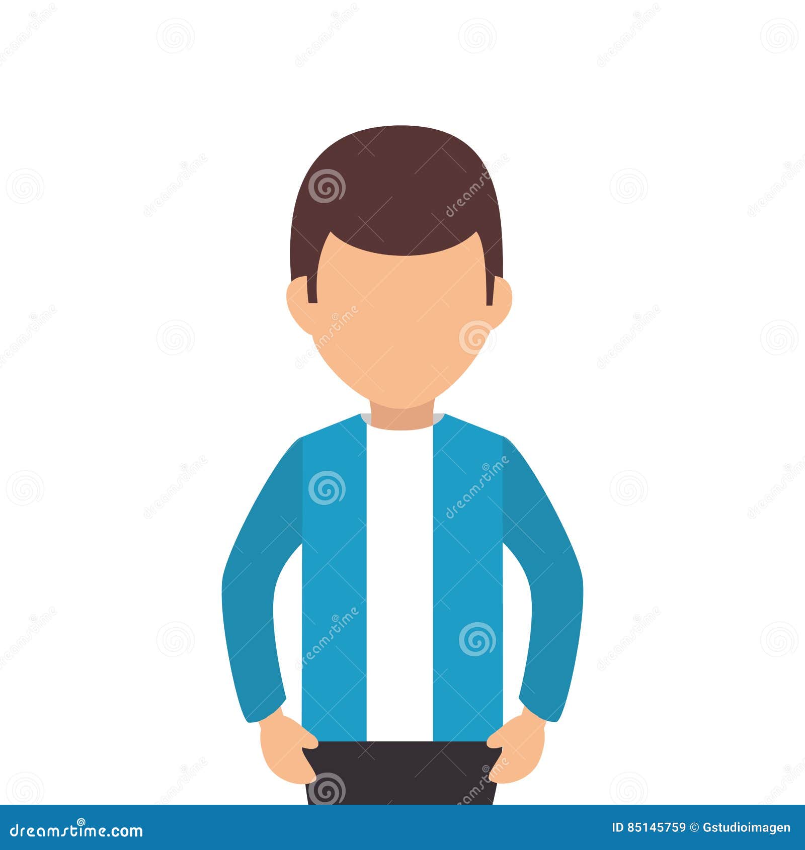 Young man character icon stock illustration. Illustration of male ...