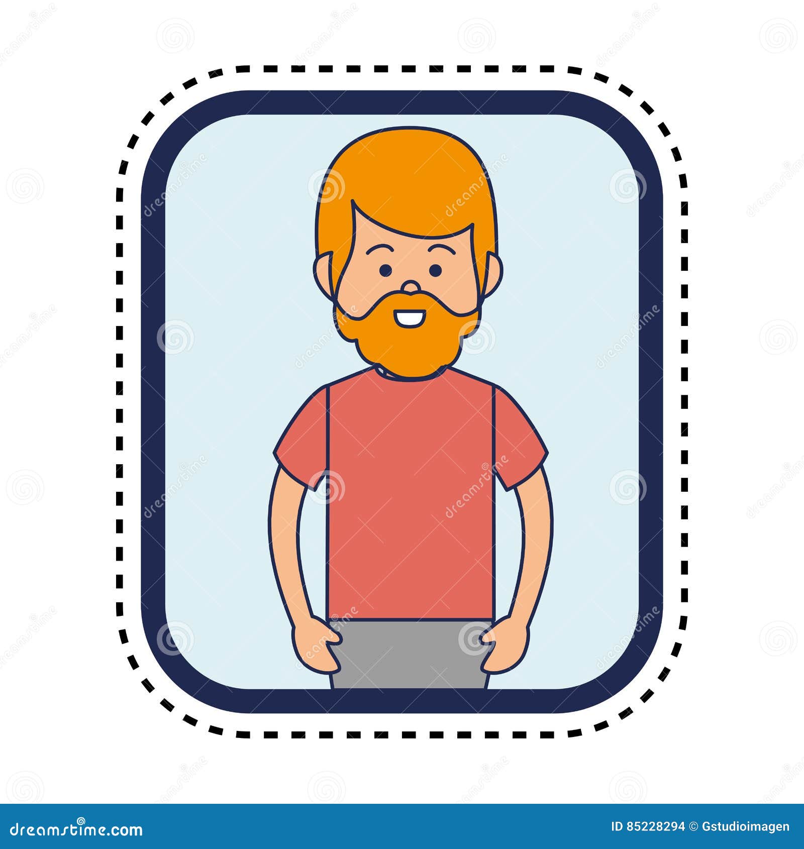 Young man character icon stock illustration. Illustration of lifestyle ...