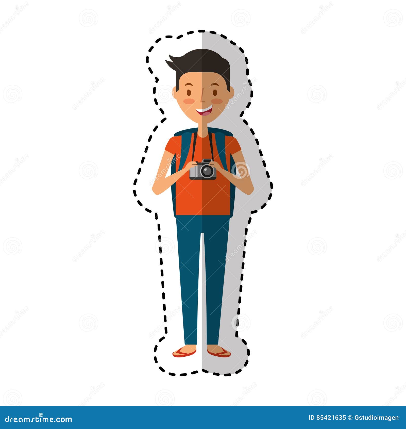 Young Man Character with Summer Clothes Stock Vector - Illustration of ...
