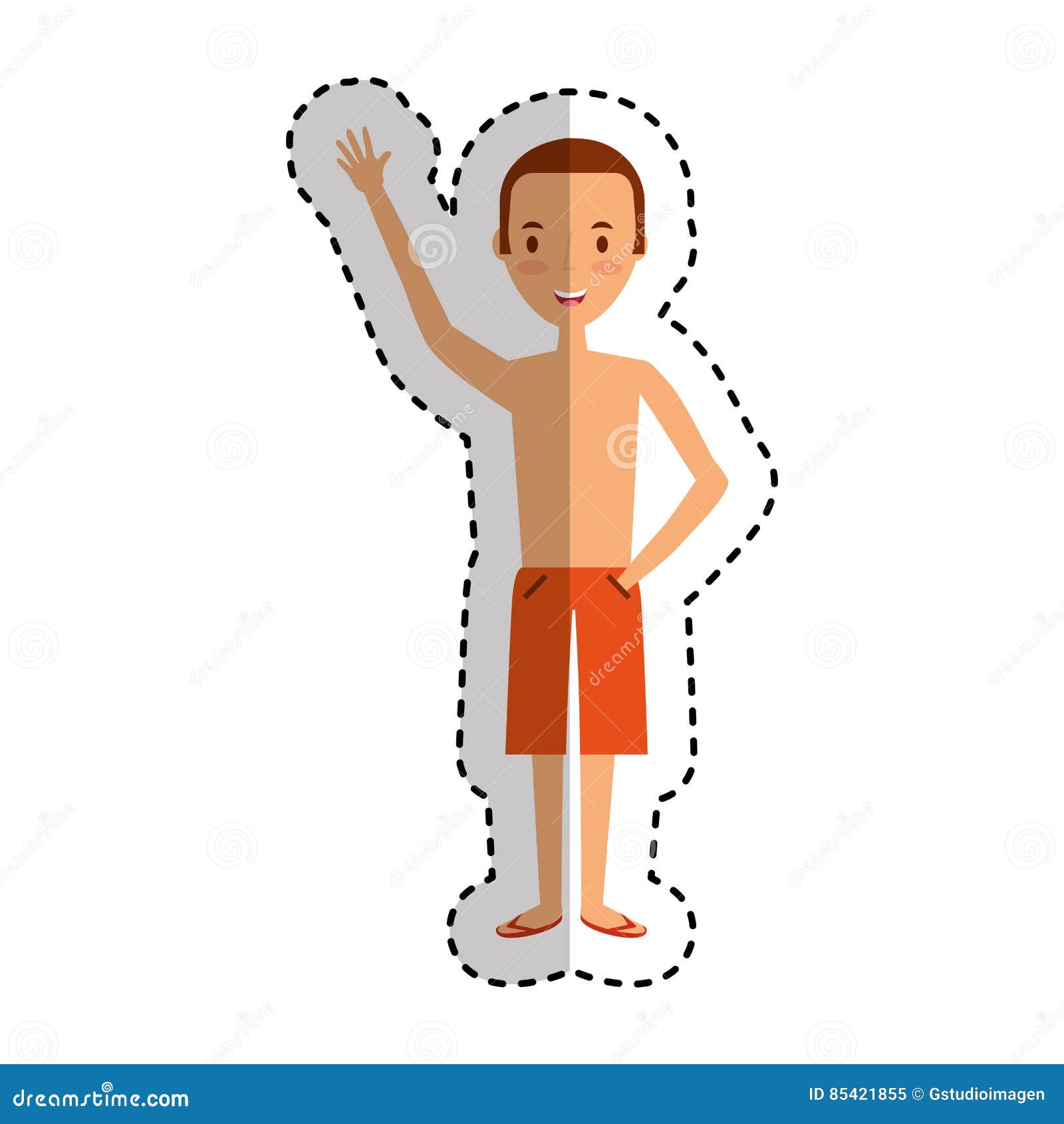 Young Man Character with Summer Clothes Stock Vector - Illustration of ...