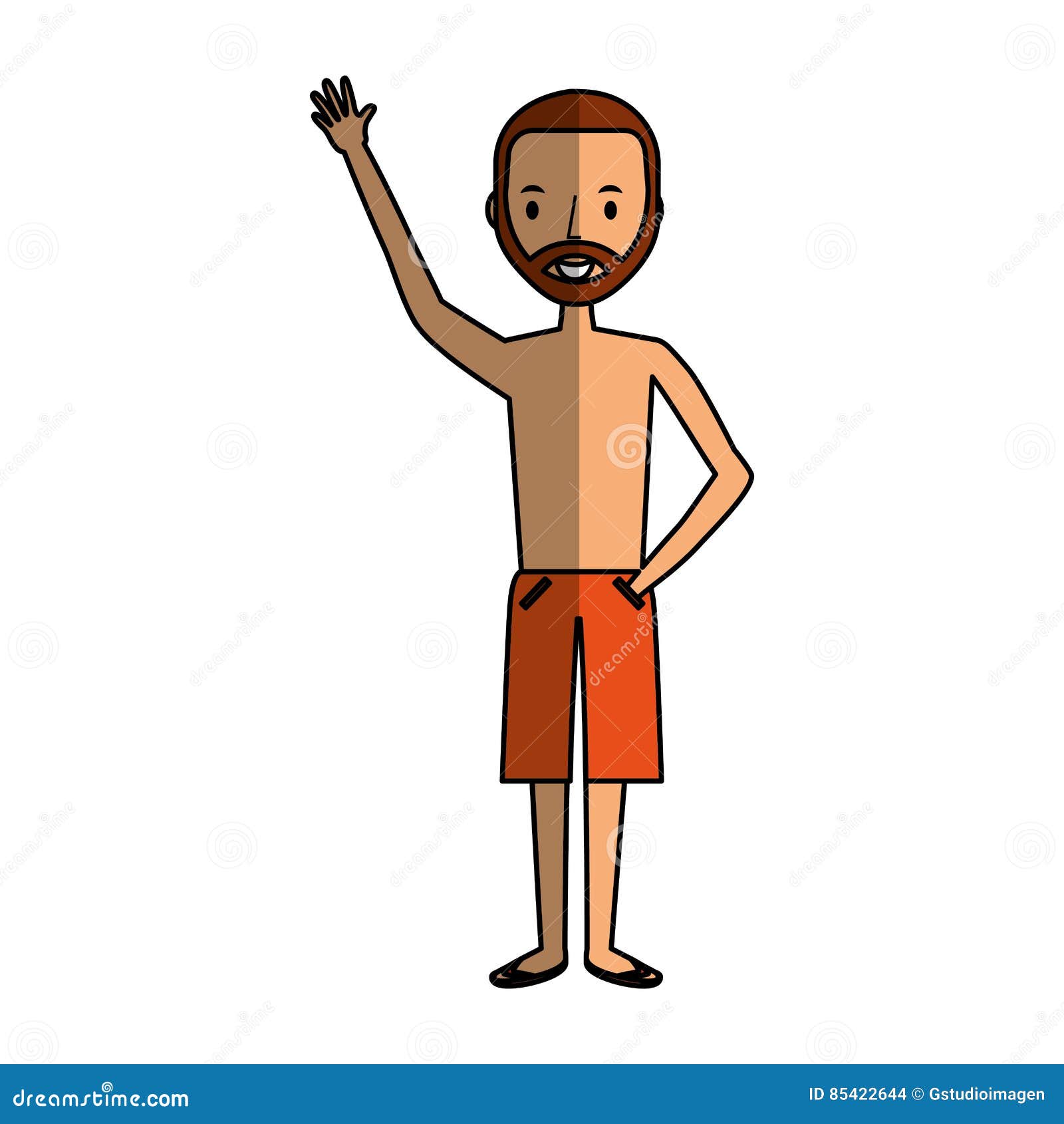 Young Man Character with Summer Clothes Stock Vector - Illustration of ...