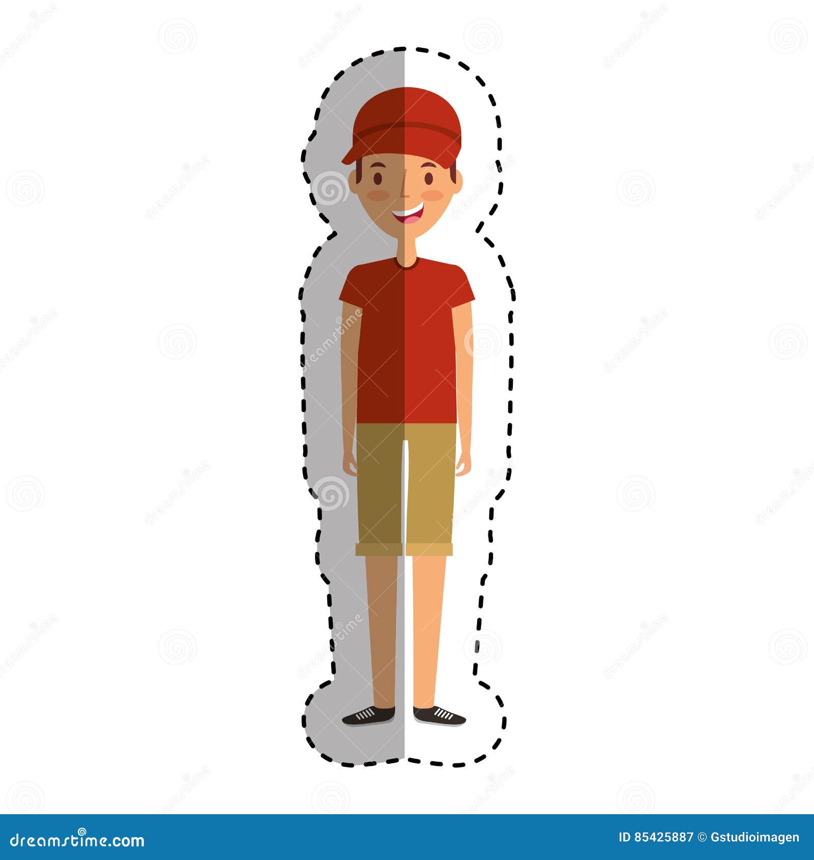 Young Man Character with Summer Clothes Stock Vector - Illustration of ...