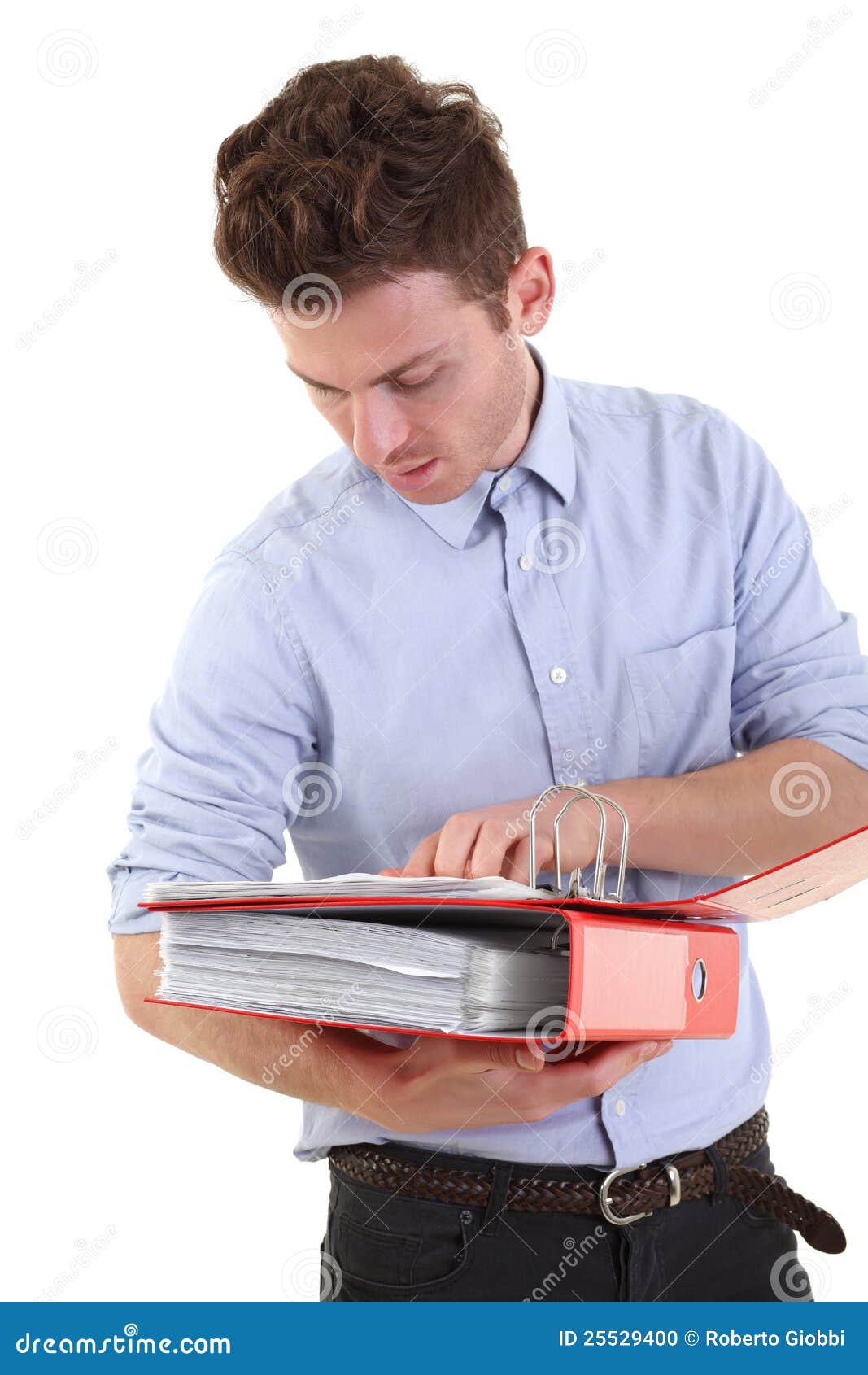 Young Man Checking Documents Stock Photo - Image of professional ...