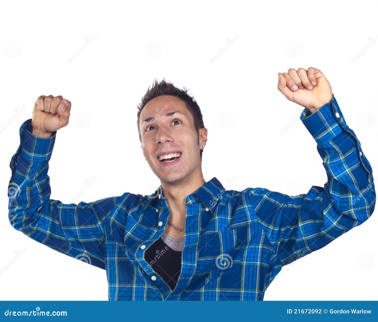 Young man cheering stock photo. Image of cheering, happy - 21672092