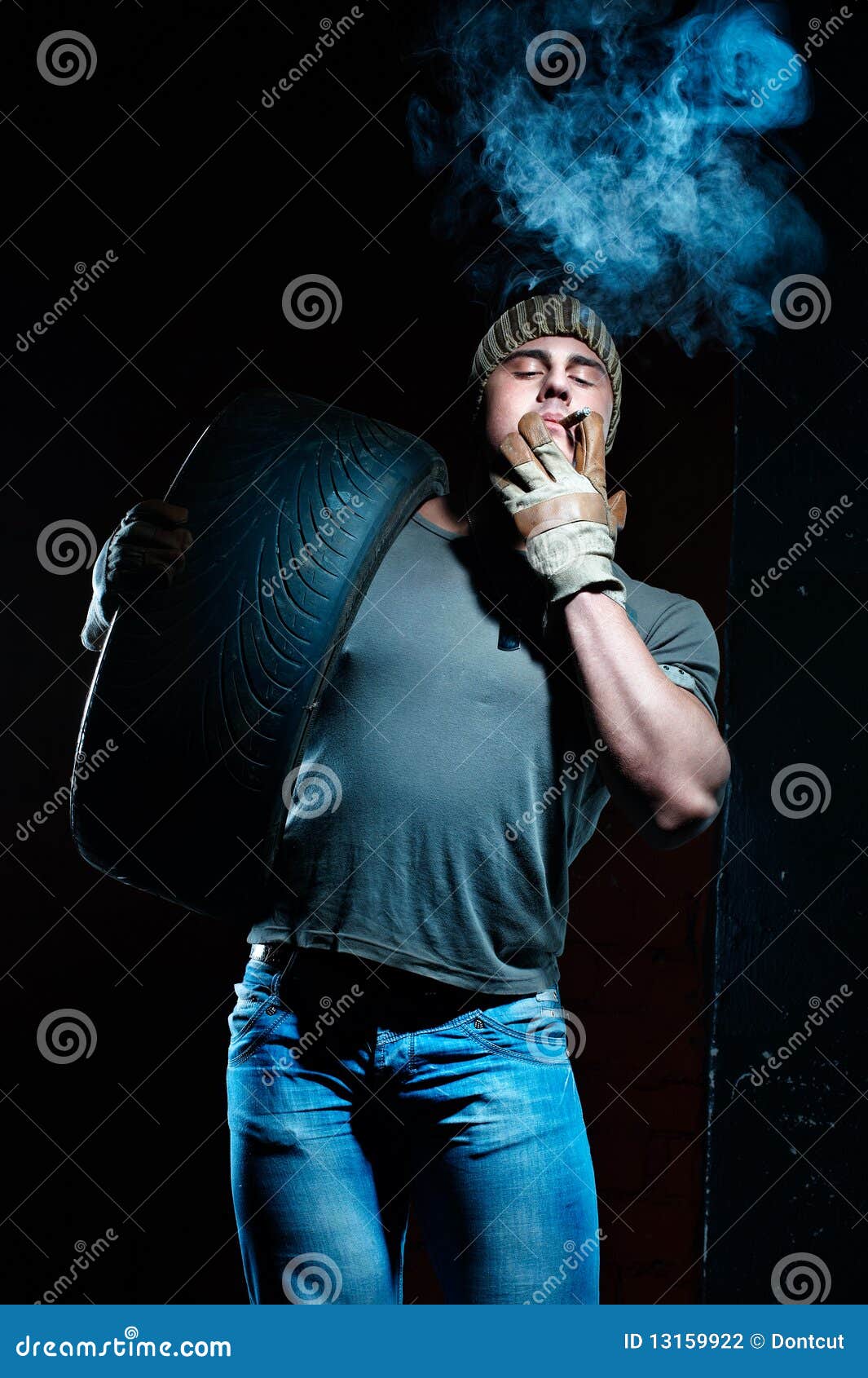 Young man with cigar stock photo. Image of adult, performer - 13159922