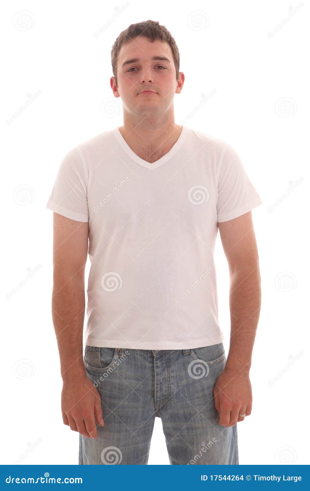 Young Man in a Clean T-shirt Stock Photo - Image of pure, white: 17544264
