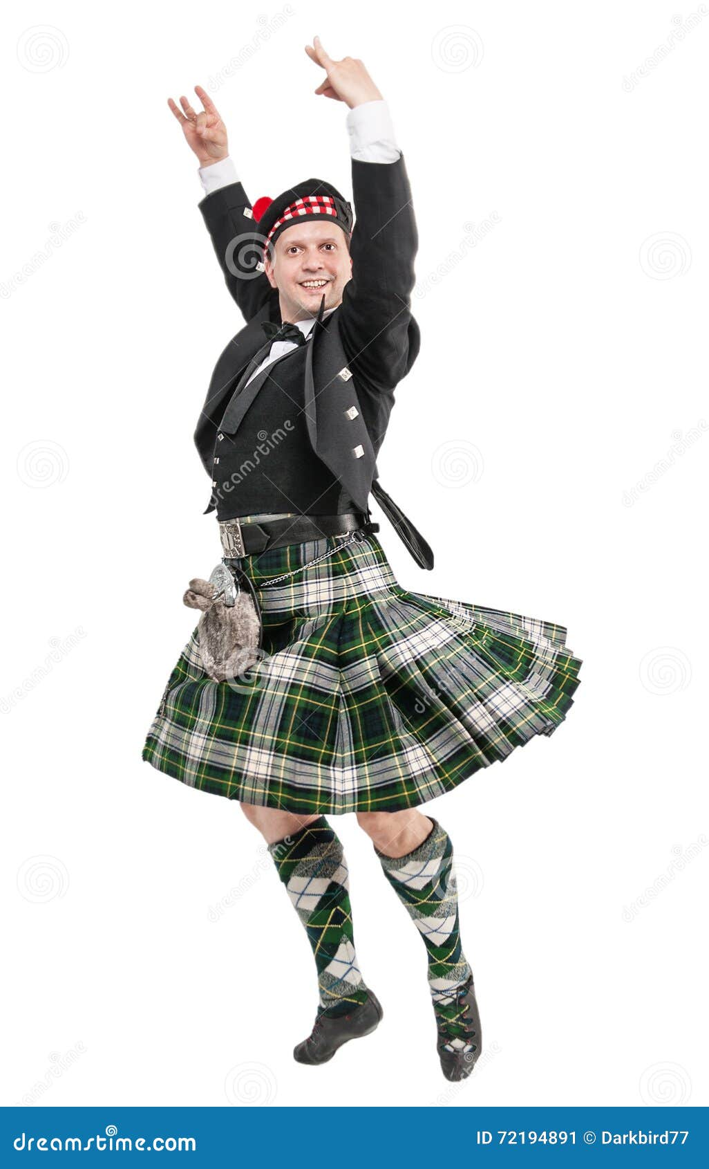 Young Man in Clothing for Scottish Dance Stock Image - Image of ...