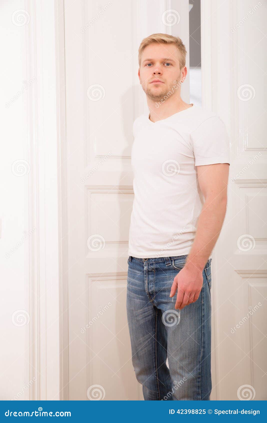 Young man coming home stock image. Image of person, caucasian - 42398825